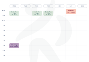 Wellbeing Timetable | Thompsons Road Physiotherapy